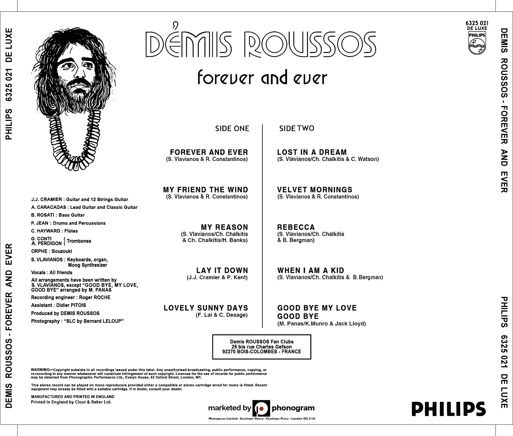 Demis Roussos Forever And Ever : Back uk | CD Covers | Cover Century ...